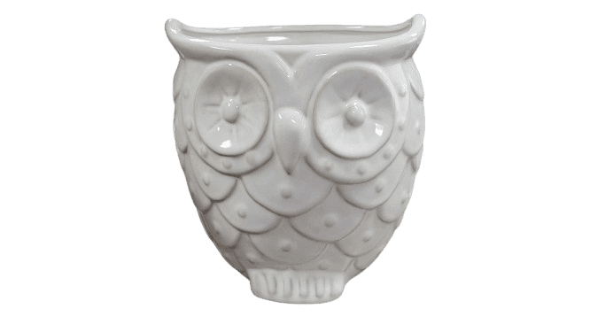 Paddock Whimsicle 7.5" Owl Planter in White - Garland Home Center