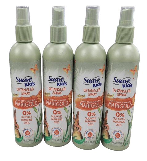 4-PACK Suave Kids' 100% Natural Marigold Detangler Spray - 10 fl oz ...