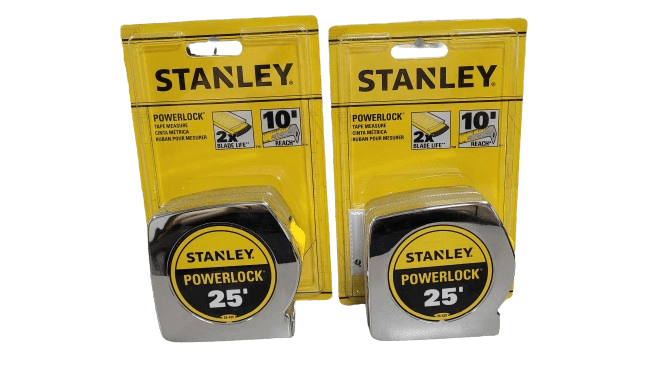 2-PACK Stanley 25 ft. PowerLock Tape Measure 33-425 - Garland Home Center