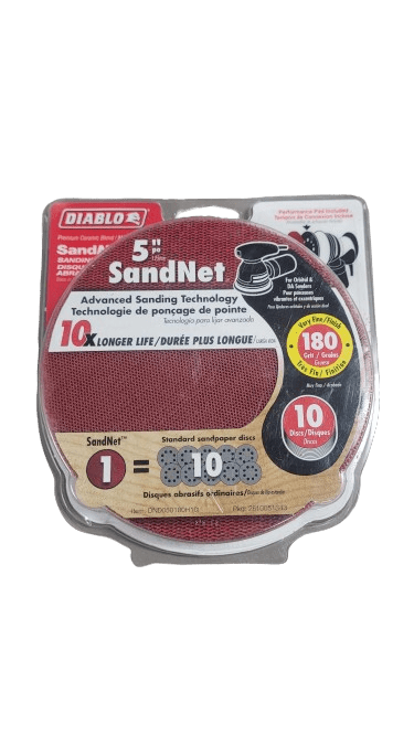 Diablo 5 in. 180-Grit Sand NET Sanding Discs with Connection Pad ...