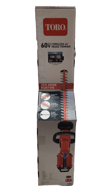 Toro Flex-Force 24" 60V Cordless Hedge Trimmer 2.5 Ah Battery & Charger ...