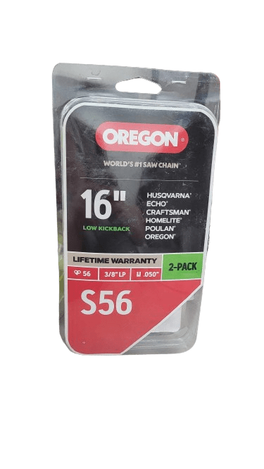 2-PACK Oregon Universal S56 Chainsaw Chain for 16 in. Bar - Garland ...