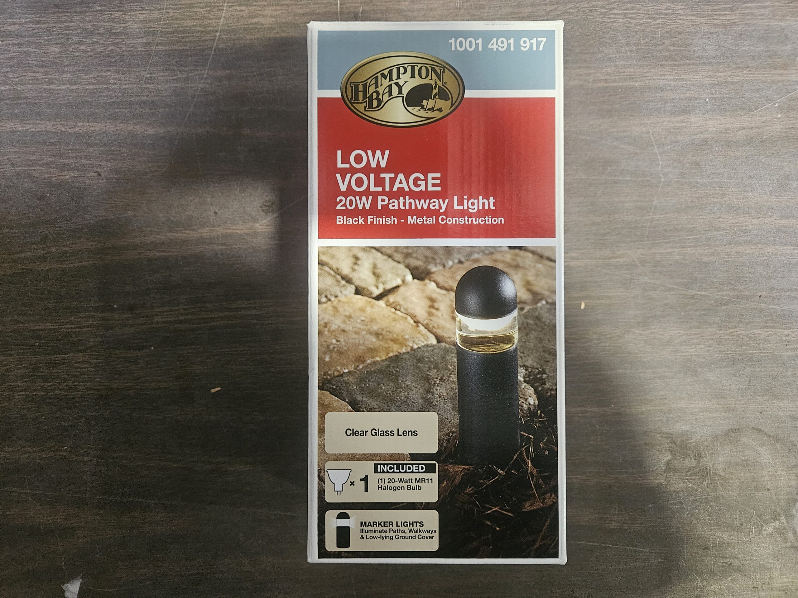 Low-Voltage 20-Watt Black Outdoor Halogen Landscape Path Bollard Light ...