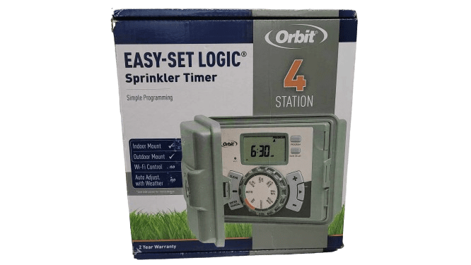Orbit 4-Station Easy-Set Logic Indoor/Outdoor Irrigation Controller ...