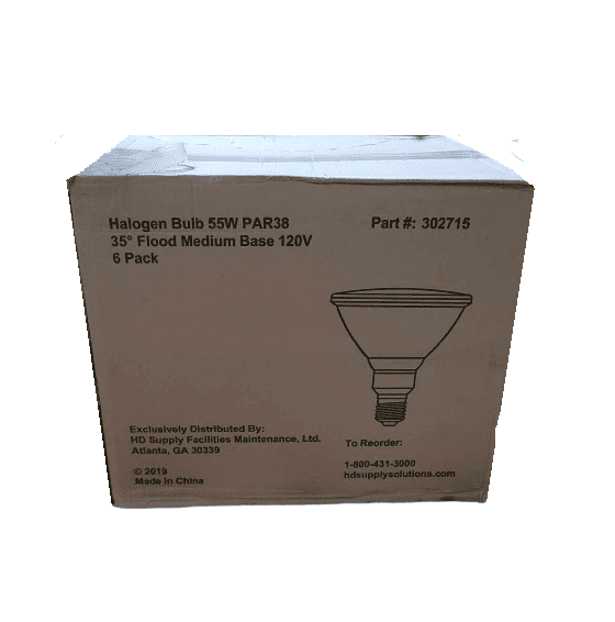 6-PACK Seasons 120V Flood Bulb 55w PAR38 35 Degree Floor with Medium ...