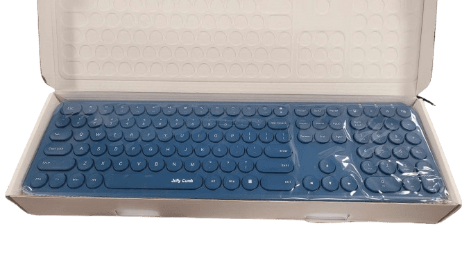 JellyComb Wireless Keyboard and Mouse Combo in Blue - Garland Home Center