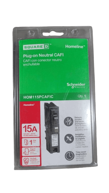 Square D Homeline 15-Amp Single-Pole Plug-On Neutral Combination ...