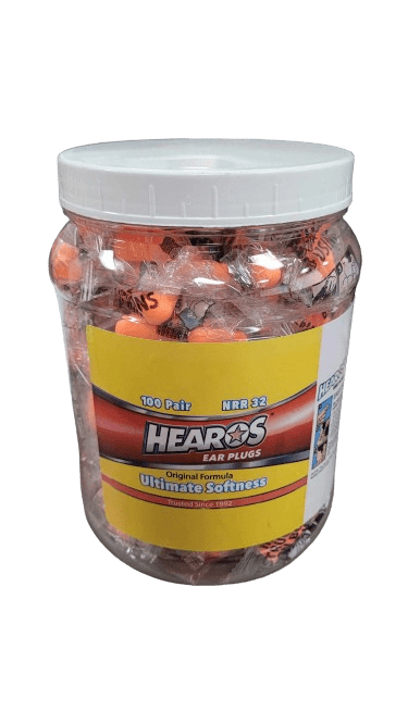 HEAROS 100-Pack Disposable Hearing Protection Earplugs 32 dB Noise ...