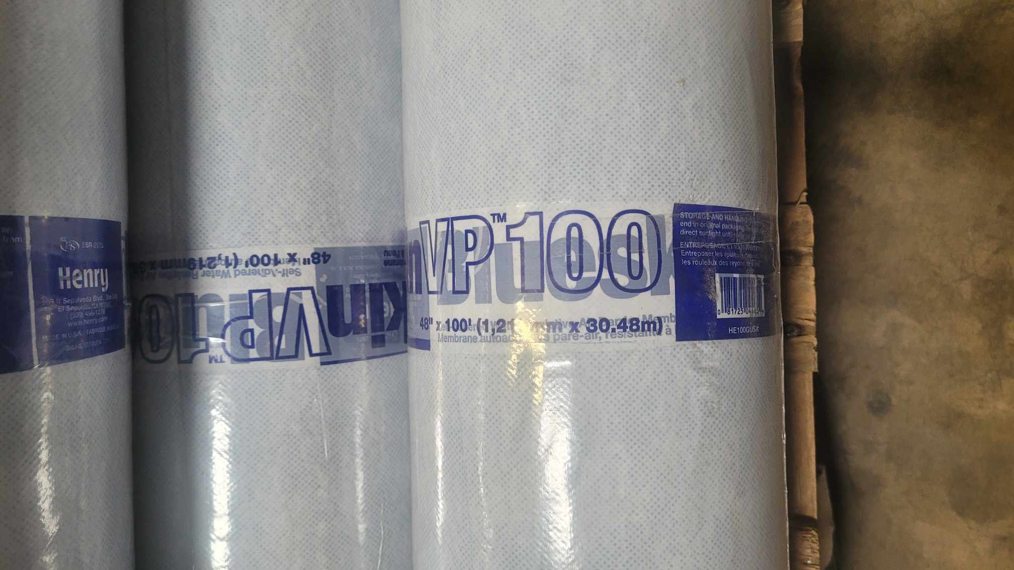 Henry Blueskin VP100 Self-Adhered House Wrap 48 in. x 100 ft. – Garland ...