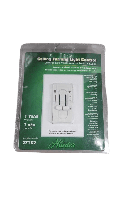 Hunter All-Fan 3-Speed Fan/Light Dual-Slide Ceiling Fan Switch 27182 ...