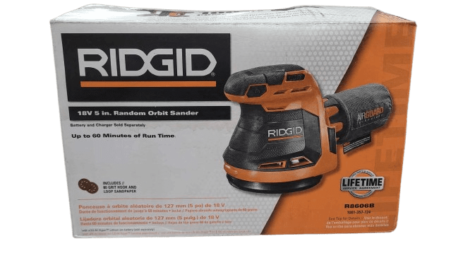 RIDGID 18V Cordless 5 in. Random Orbit Sander (Tool Only) -R8606B ...