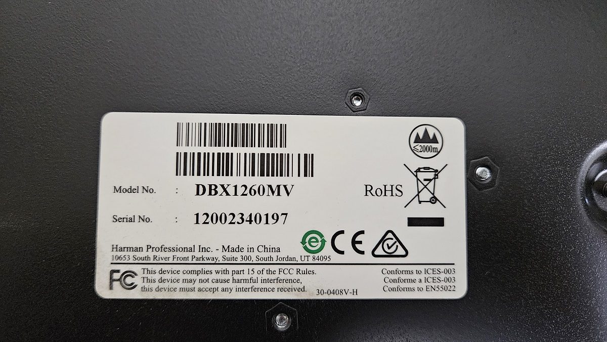 dbx ZonePRO 1260m DBX1260MV Digital Zone Processor – Garland Home Center