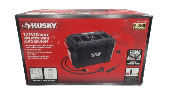 Husky 12-Volt/120-Volt Home & Auto Tire Inflator - Garland Home Center
