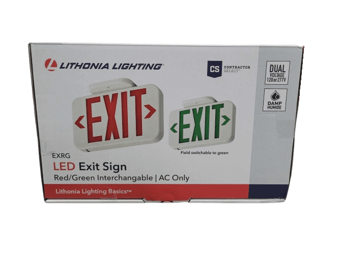 Lithonia Lighting Contractor Select Integrated LED White Exit Sign ...