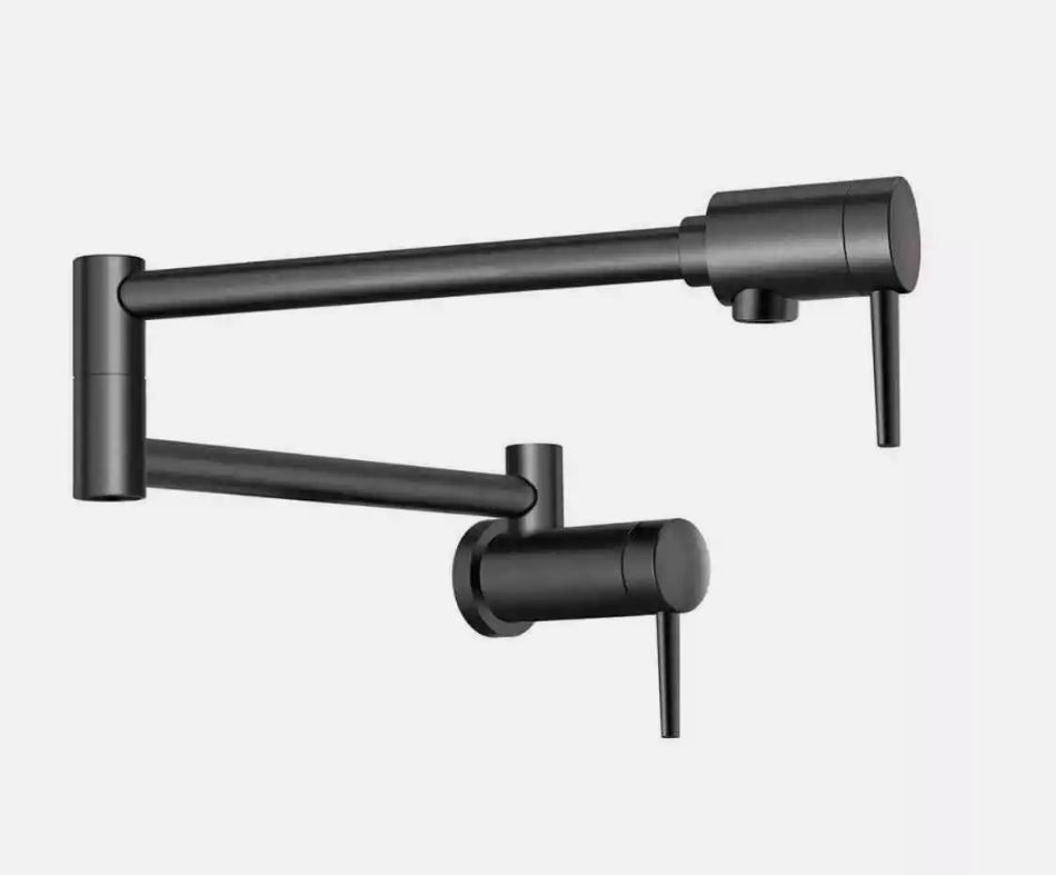 Delta Contemporary Wall Mounted Potfiller in Matte Black