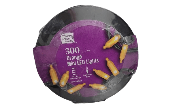 Home Accents Holiday 300L Orange Mini LED Lights - Garland Home Center