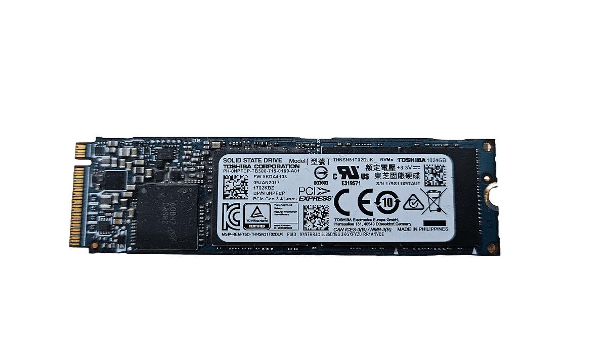 Dell 1TB Gen3 Solid State Drive M.2 2280 NVMe SSD PCI Express 3.0 x4 ...