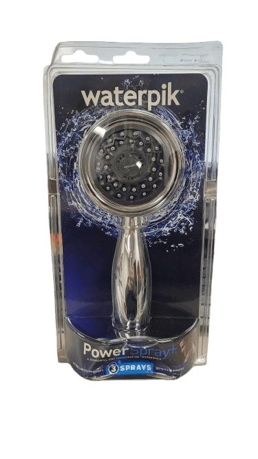 Waterpik 3-Spray 3.3 in. Single Wall Mount Low Flow Handheld Shower ...