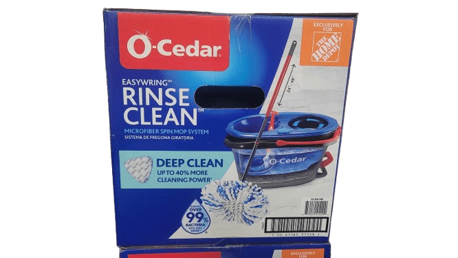 O-Cedar Easy Wring Rinse Clean Deep Clean Microfiber Spin Mop and ...