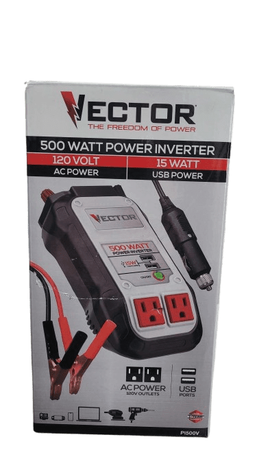 VECTOR 500 Watt Power Inverter, Dual Power Inverter, Two USB Charging ...