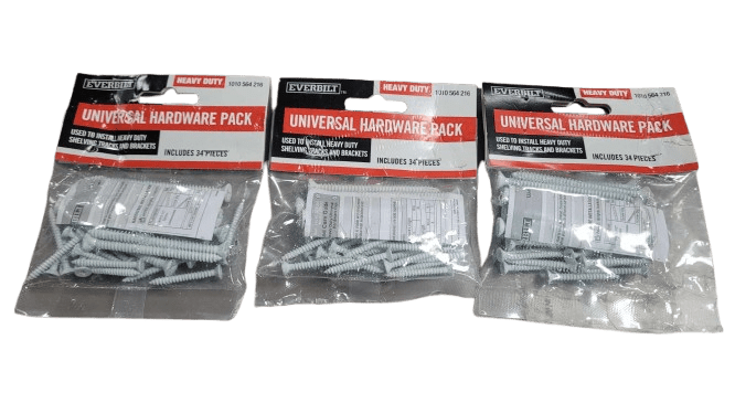 3-Pack Everbilt Heavy Duty Zinc Universal Hardware Pack-Shelving ...