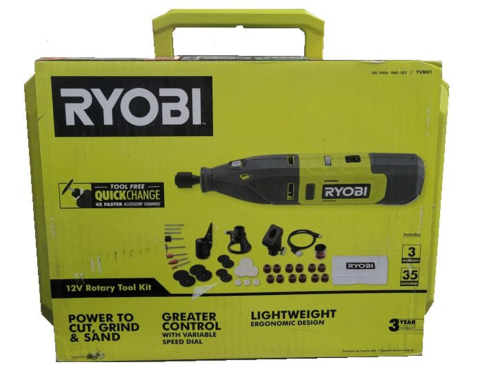 Ryobi 12V Cordless Rotary Tool Kit TVM01 - Garland Home Center