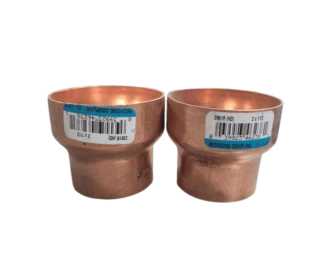 2-PACK Everbilt 2" x 1-1/2" Copper Cup x Cup Fitting