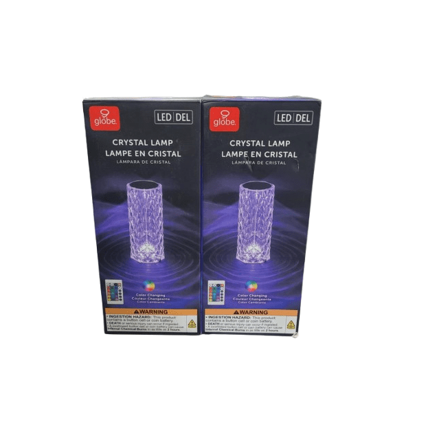 2-PACK Globe Electric LED Color Changing Crystal Lamp