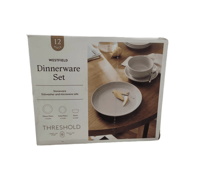 Threshold™12-Piece Stoneware Westfield Dinnerware Set Gray