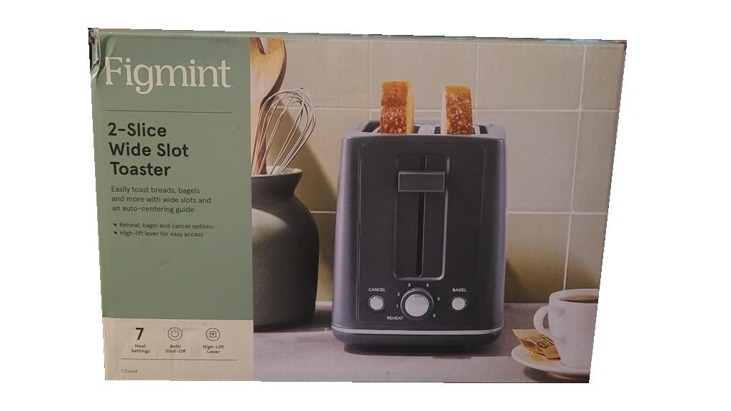 Figment - 2 Slice Toaster with Thin Chrome Band Gray