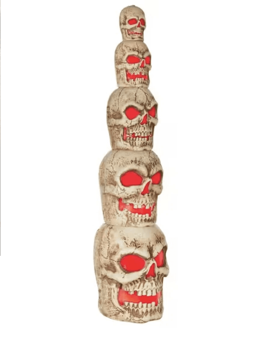 HAH 8 ft. H Giant Sized LED Skull Stack