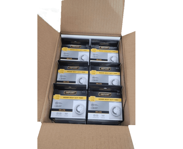 6-PACK Defiant 15 Amp 24-Hour Indoor PlugIn Mechanical Timer