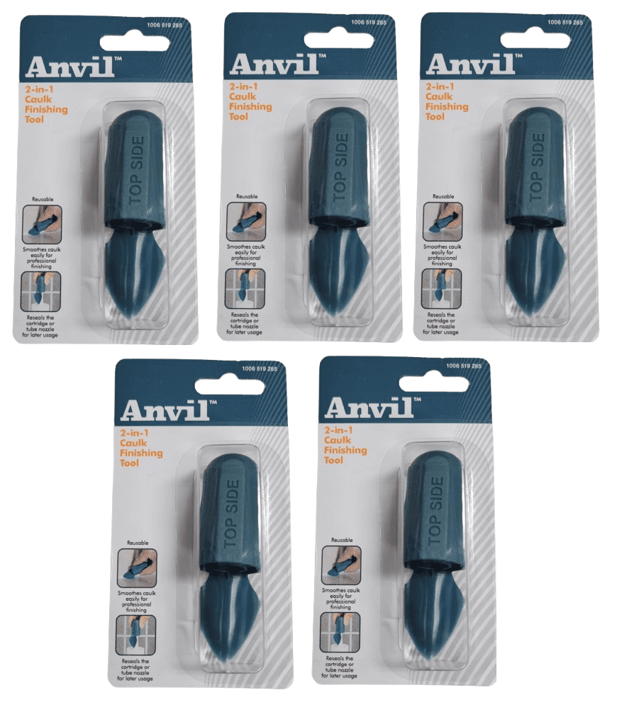 5-PACK Anvil Cap 2-in-1 Caulk Finishing Tool