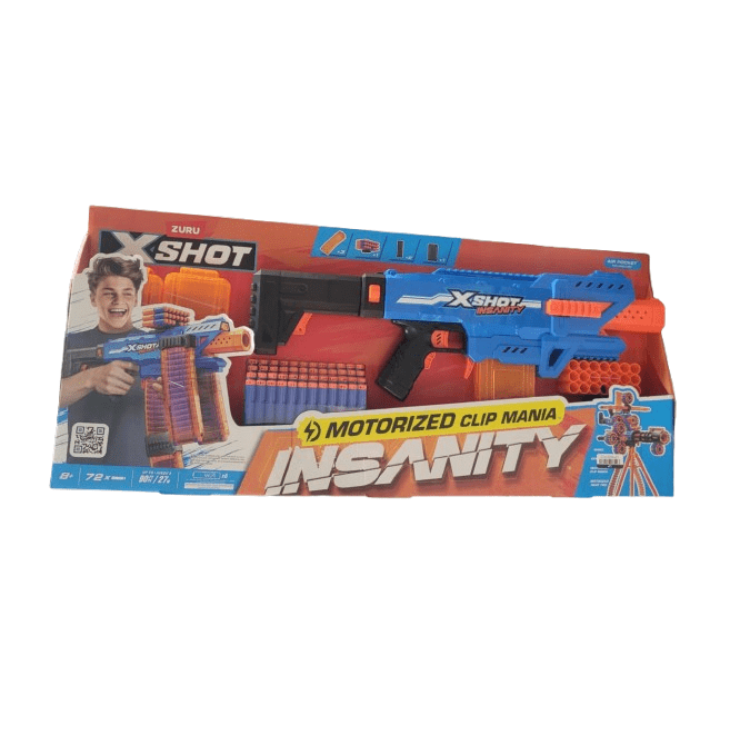 ZURU XSHOT Insanity Motorized Clip Mania Blaster