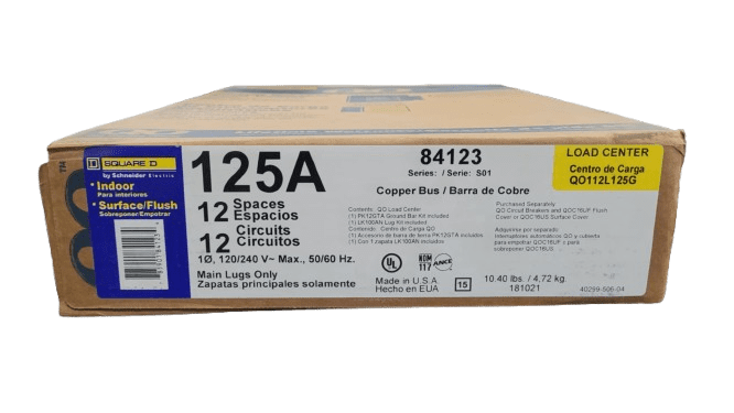 Square D QO112L125G Load Center 125A 120/240V Nema1