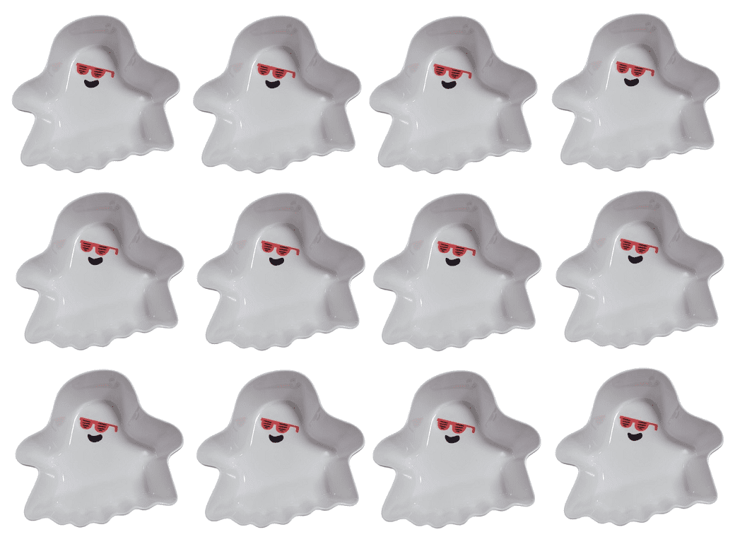 12-PACK EEK! Boutique Ghost Snack Bowls18 fl oz Halloween