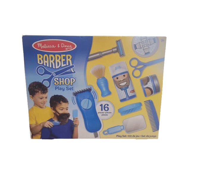 Melissa & Doug Barber Shop Pretend Play Set Shaving Toy