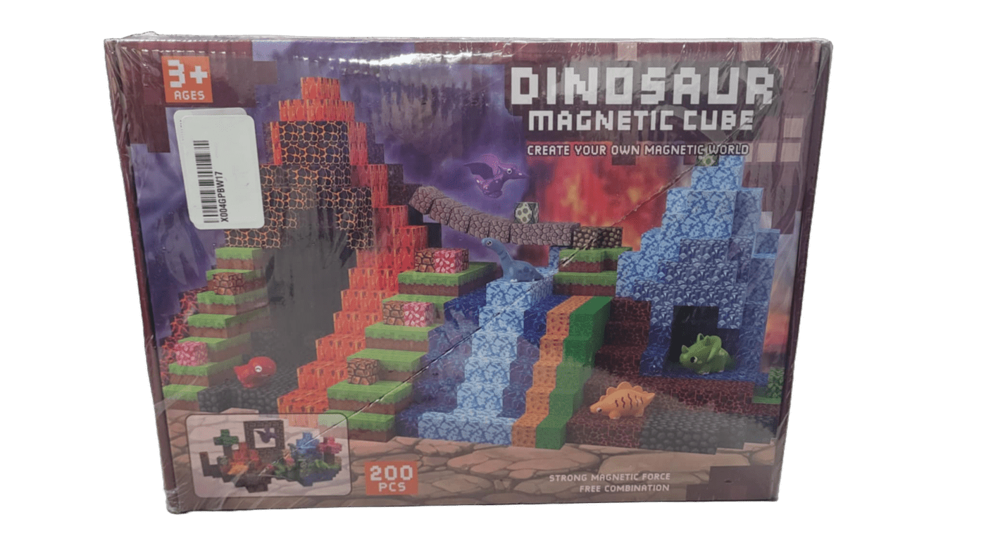 Magnablox Dinosaur Theme Cube Blocks [200 Piece] B168-708